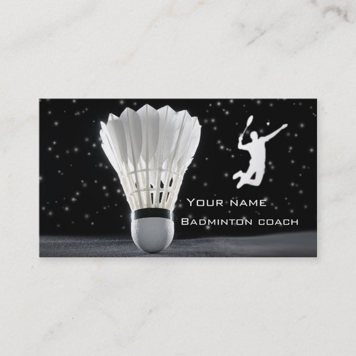 Badminton business card | Zazzle