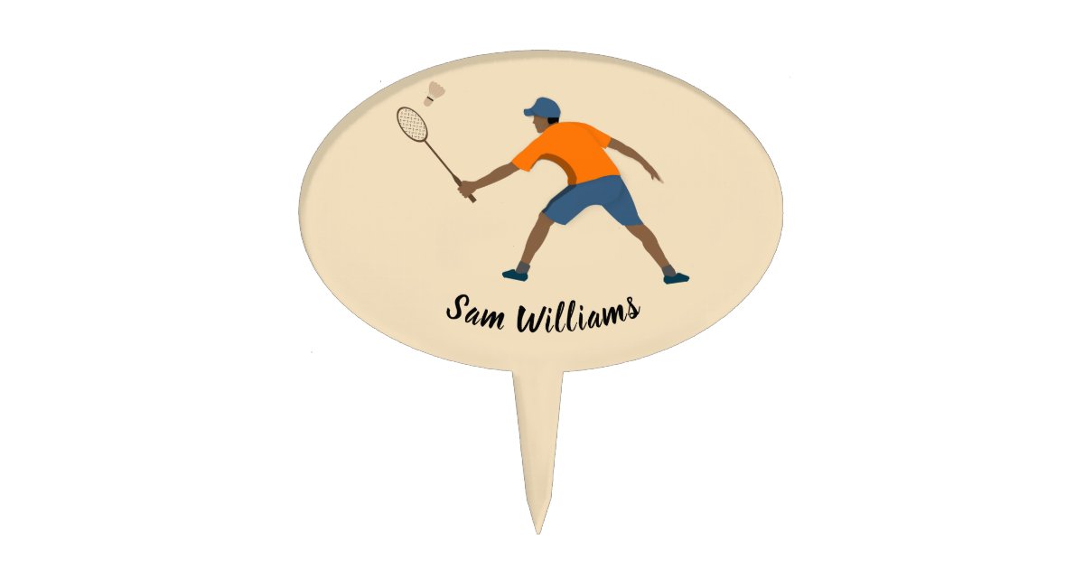 Badminton Cake Topper | Zazzle