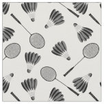 Badminton racquet and your name personalized fabric | Zazzle