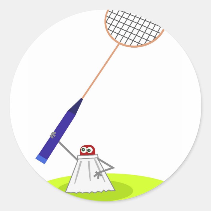 Badminton Classic Round Sticker | Zazzle.com