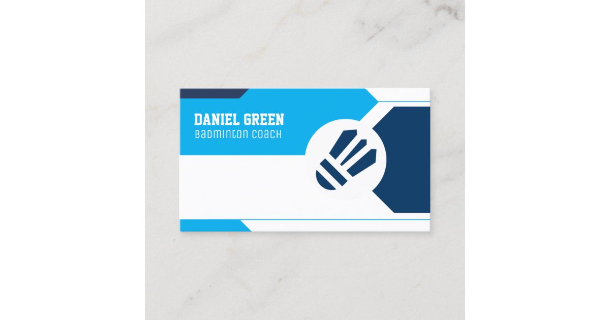 Badminton Coach Business Card | Zazzle