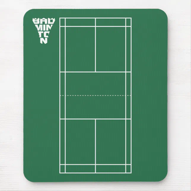 Badminton Court Mousepad | Zazzle
