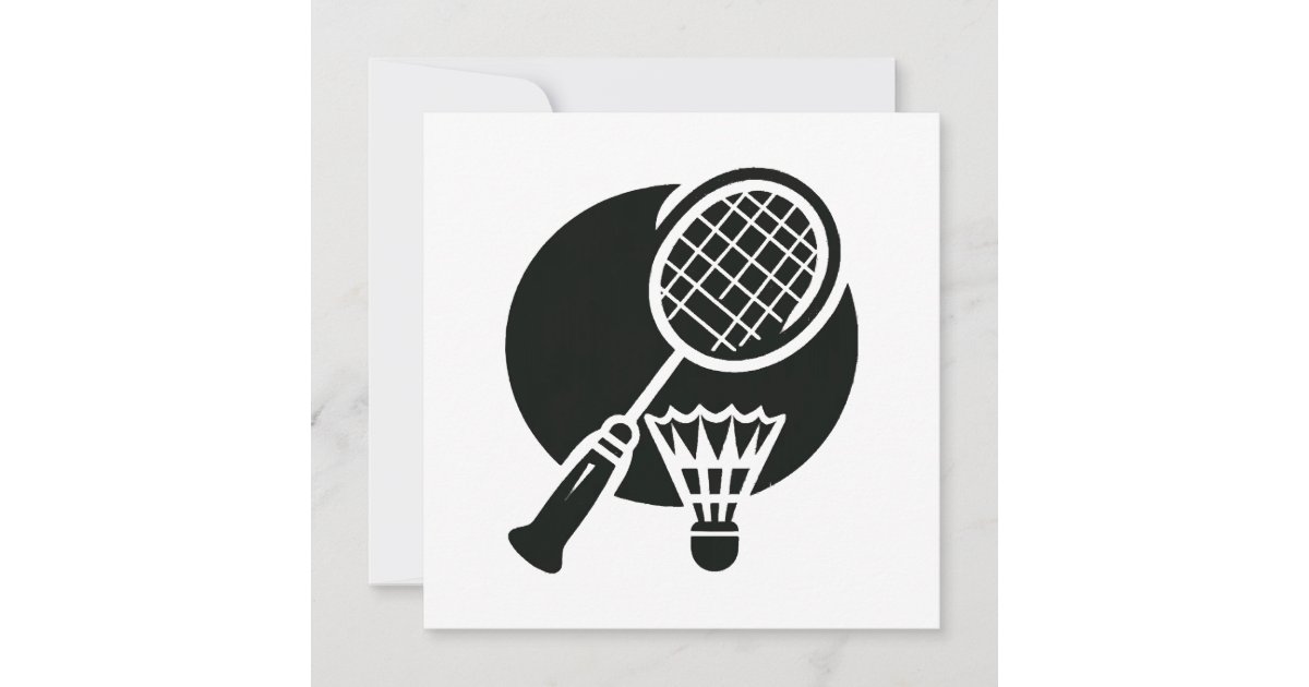 Badminton Graphic Invitation | Zazzle
