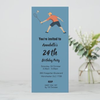 Badminton Invitation | Zazzle