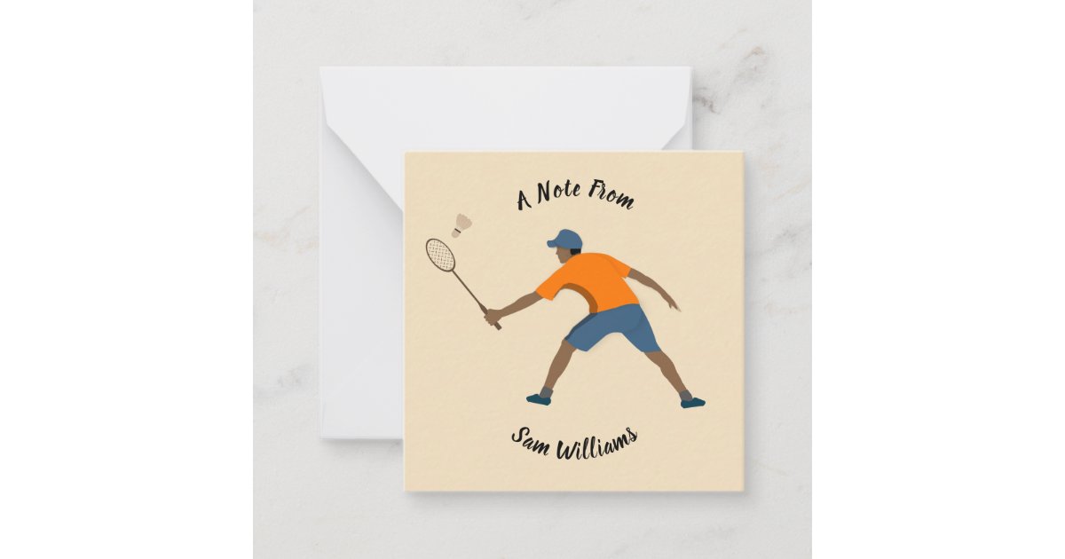 Badminton Note Card | Zazzle
