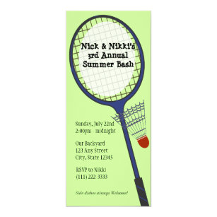 Badminton Invitations | Zazzle