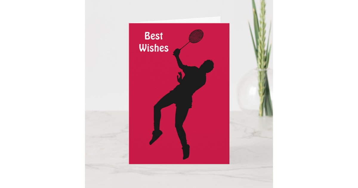 Badminton player card | Zazzle