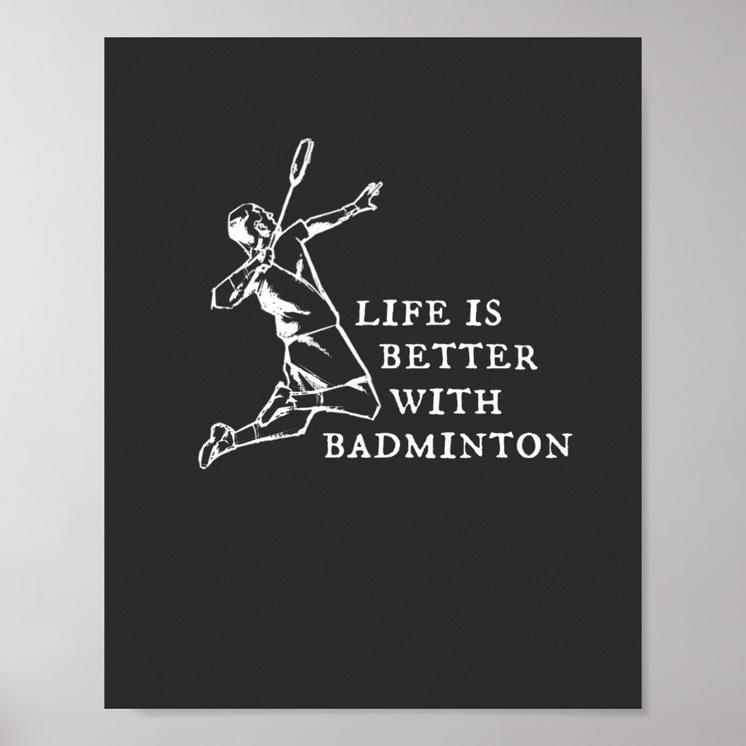 Badminton Player Gifts Poster | Zazzle