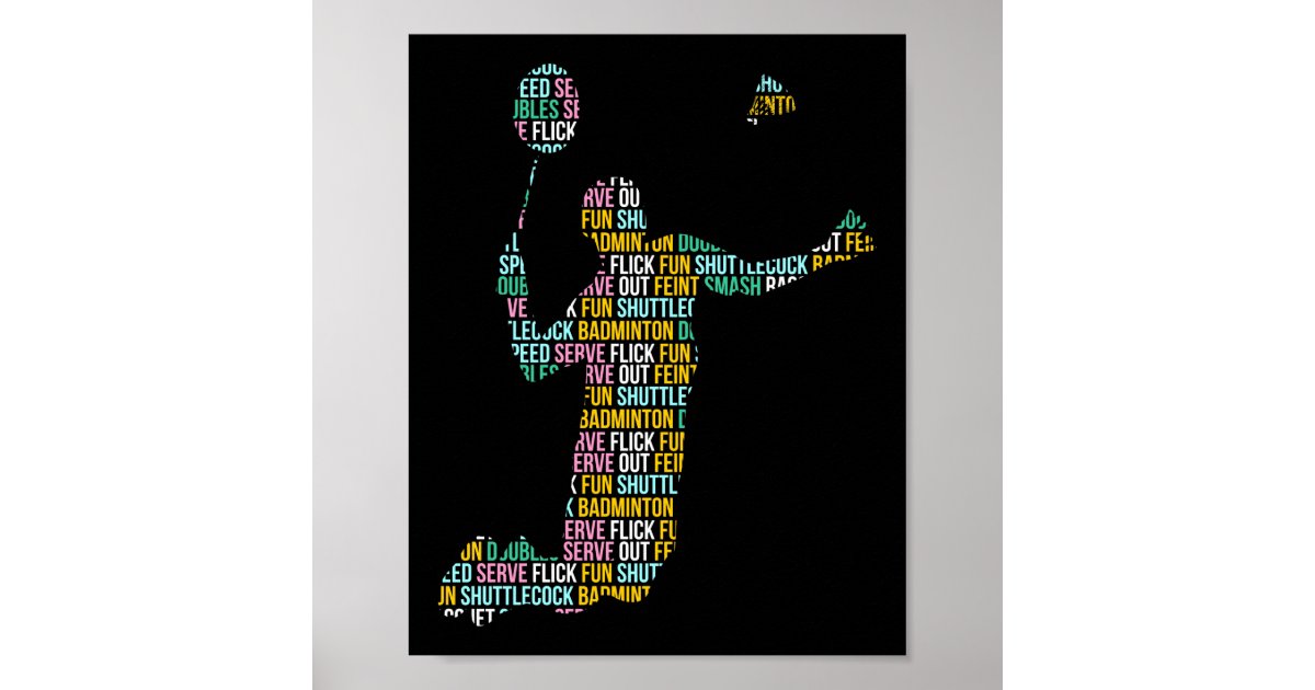 Badminton Player Poster | Zazzle