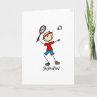 Happy Birthday card for badminton player and fan | Zazzle.com