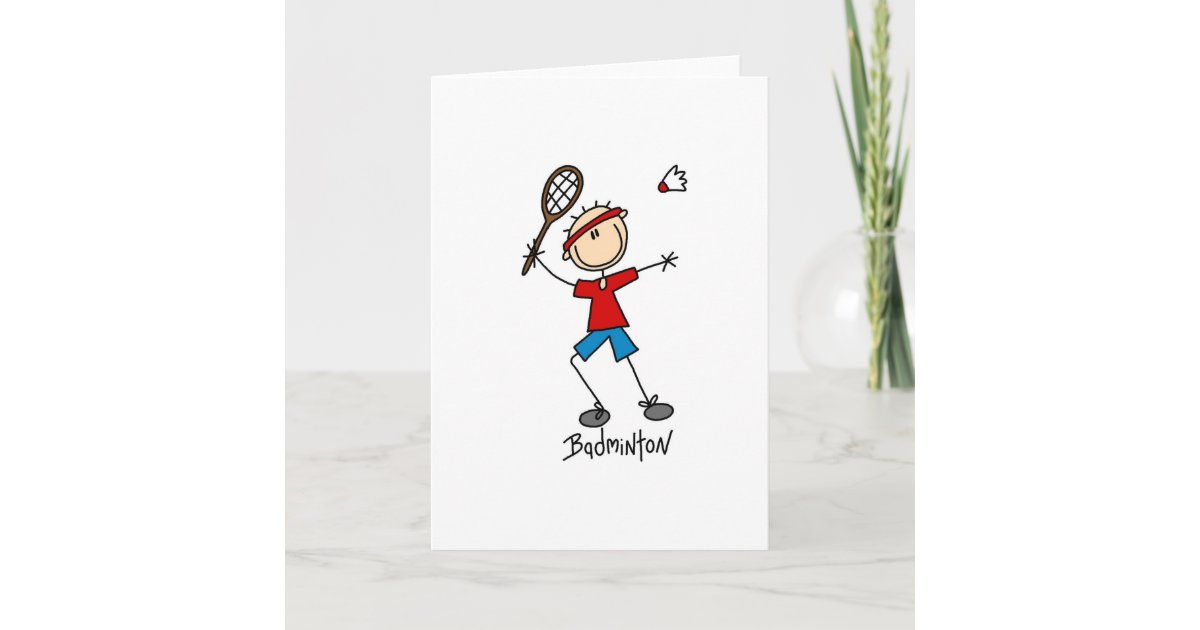Badminton Player T-shirts and Gifts Card | Zazzle.com