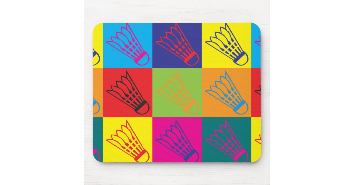 Badminton Pop Art Mouse Pad | Zazzle