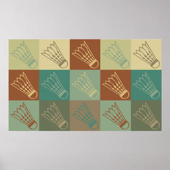 Badminton Pop Art Poster | Zazzle