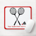 Badminton racquet and shuttlecock custom mouse pad | Zazzle