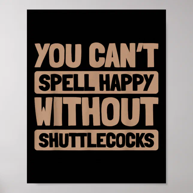 Badminton Racquet - Player Court Racket Team Shutt Poster | Zazzle