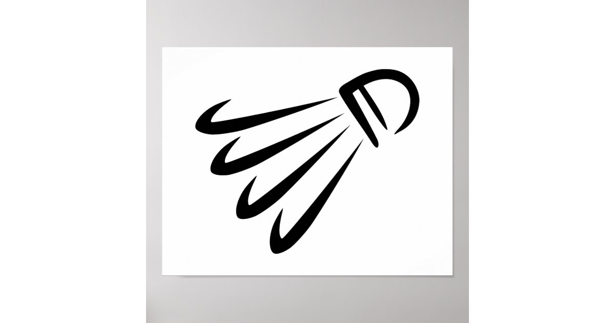 Badminton shuttlecock poster | Zazzle