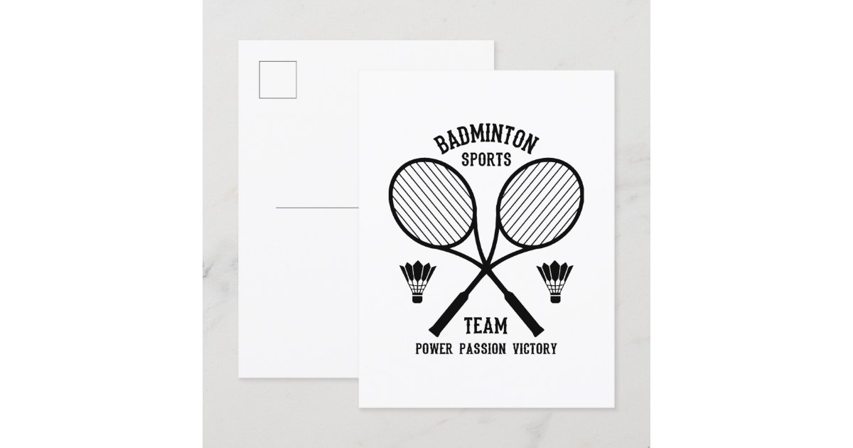 Badminton Sports Team Invitation Postcard | Zazzle