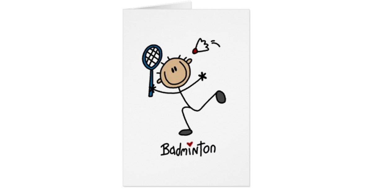 Badminton Stick Figure | Zazzle