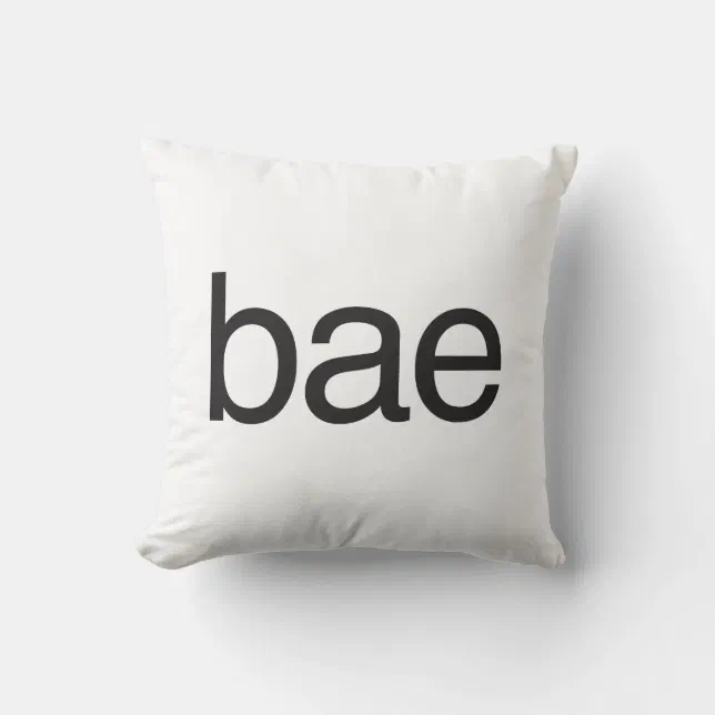 bae throw pillow | Zazzle
