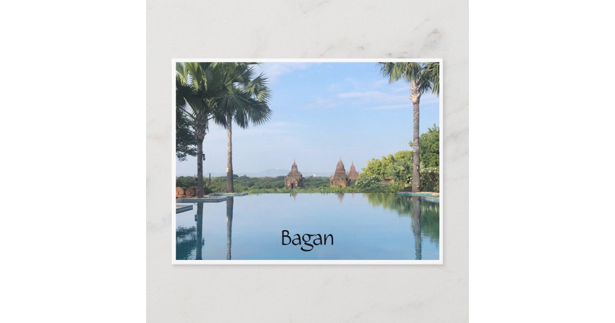 bagan pool temples postcard | Zazzle
