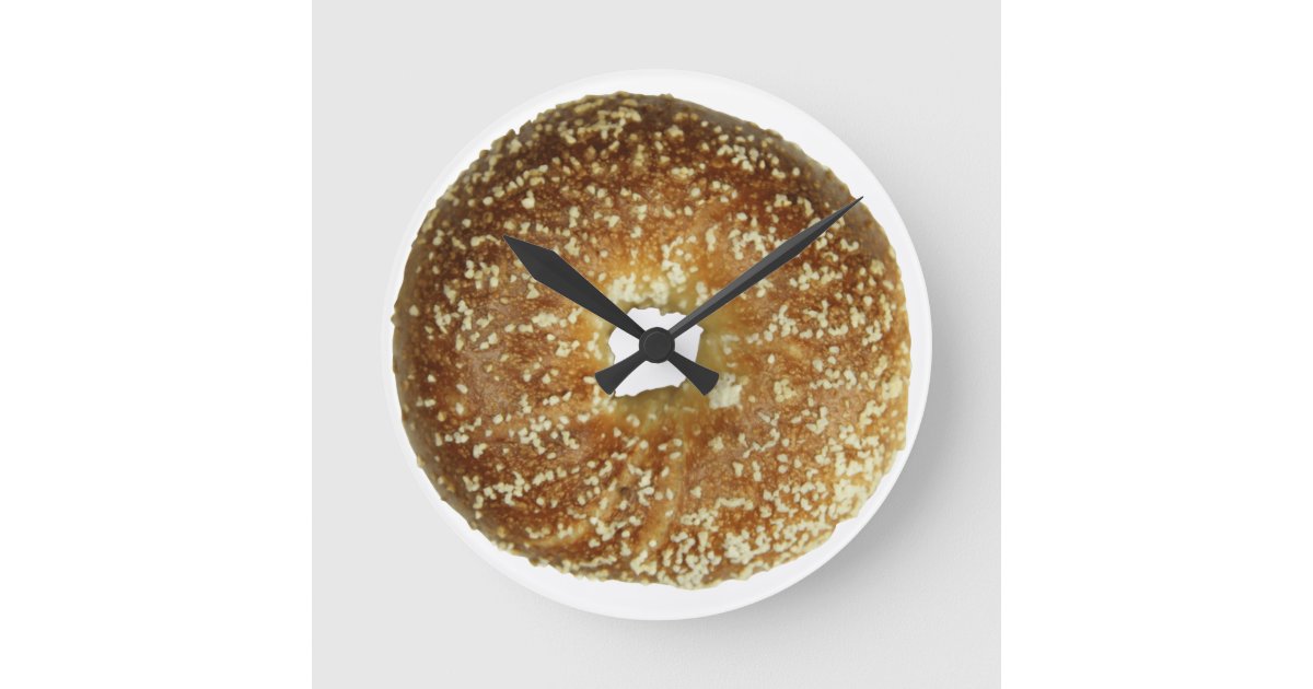 BAGEL 3 ROUND CLOCK | Zazzle