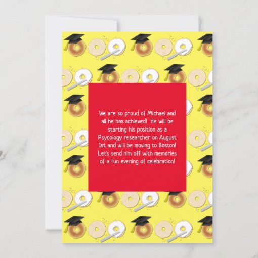 Bagel Breakfast Brunch Graduation Party Invitation | Zazzle