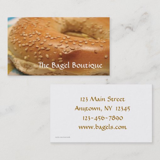 Bagel Business Card | Zazzle
