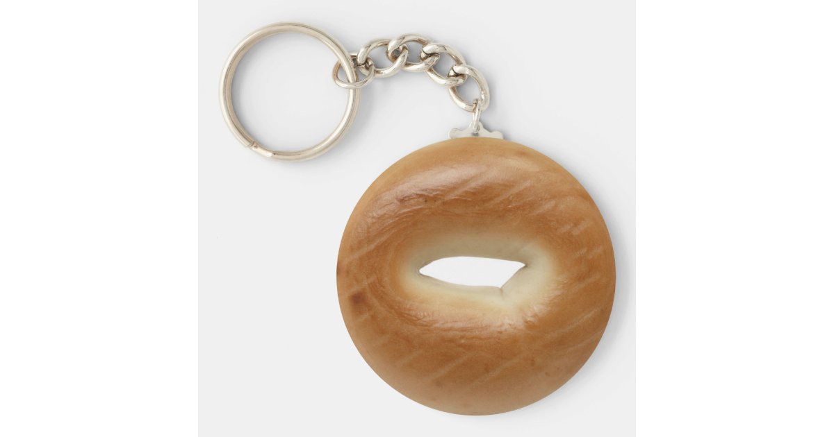 Bagel Keychain | Zazzle