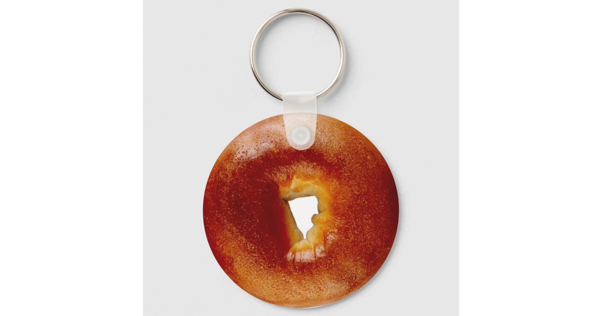 Bagel Keychain | Zazzle