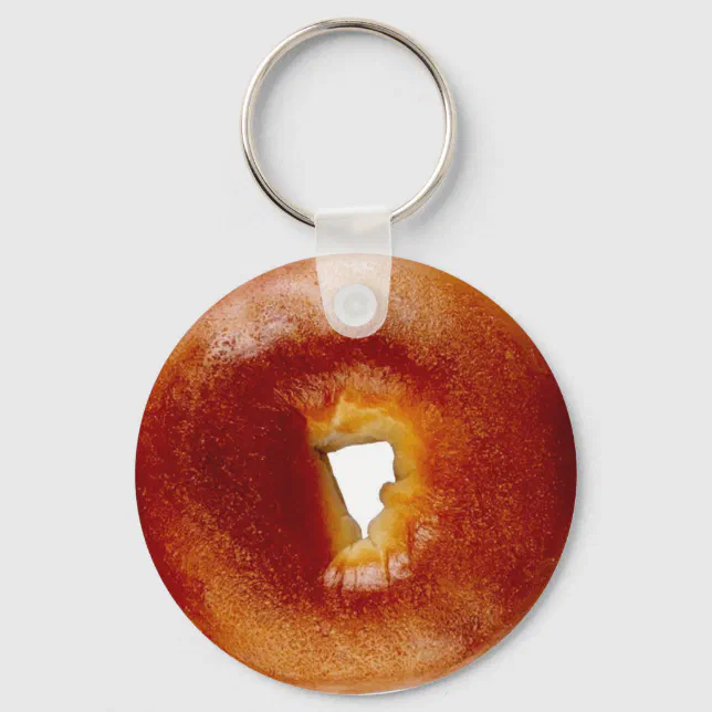 Bagel Keychain | Zazzle