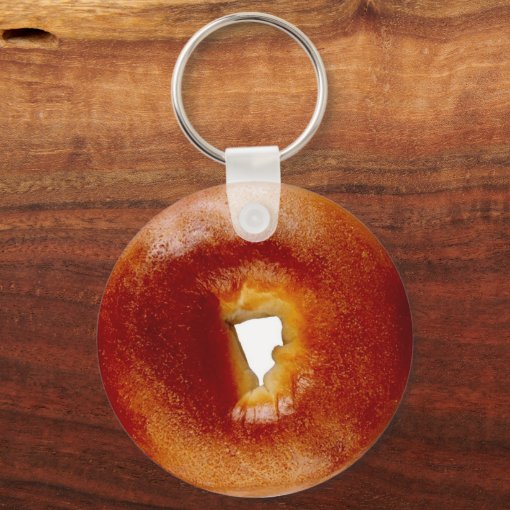 Bagel Keychain | Zazzle