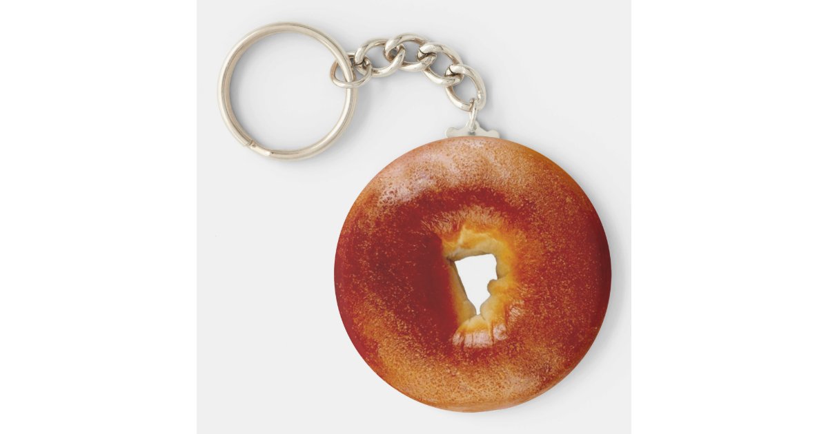 Bagel Keychain | Zazzle
