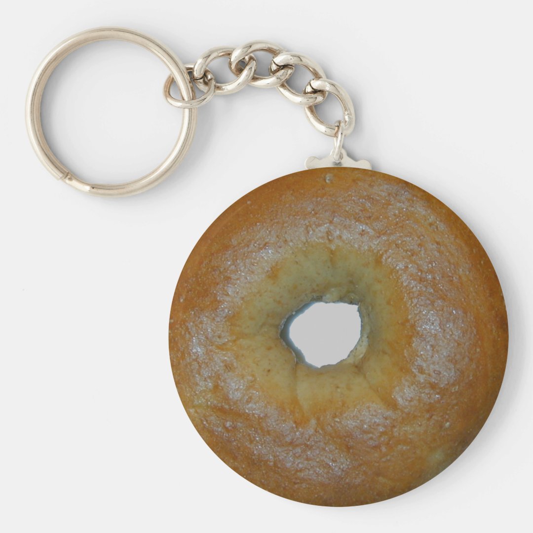 Bagel keychain | Zazzle