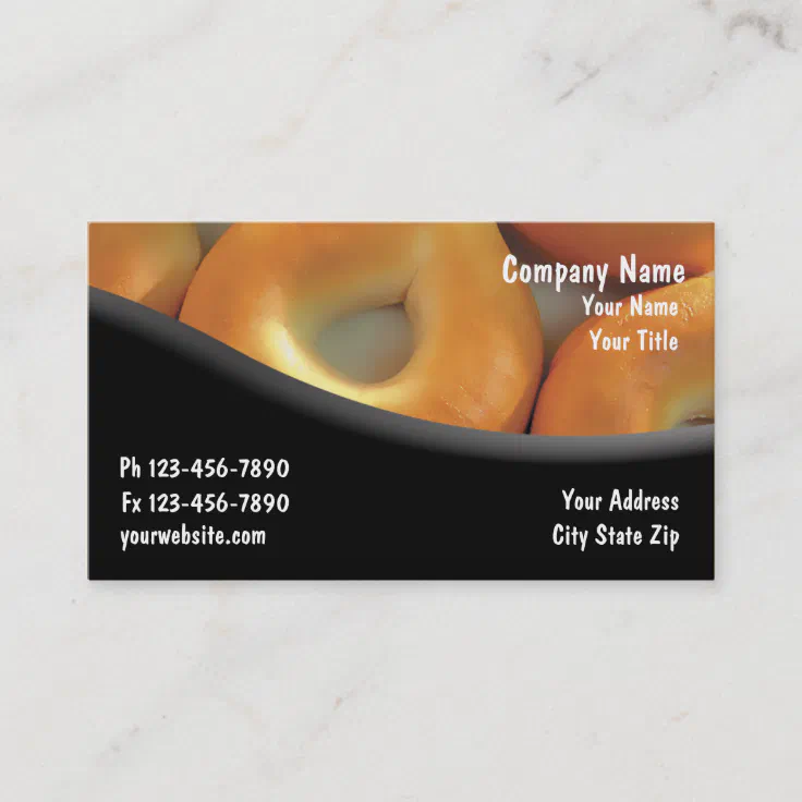 Bagel Shop Business Cards | Zazzle
