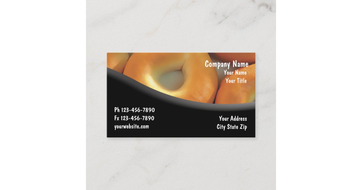 Bagel Shop Business Cards | Zazzle