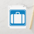 Baggage Check / Claim Highway Sign Postcard | Zazzle