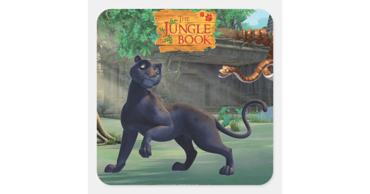 Bagheera 3 square sticker | Zazzle