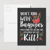 Bagpipe Quote Kilt Music Scotland Bagpiping Humor Postcard | Zazzle