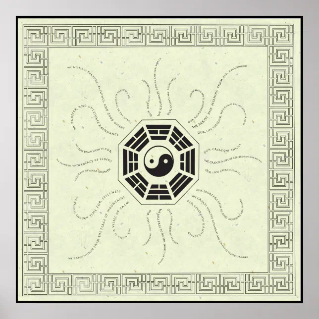 Bagua with Affirmations Poster | Zazzle