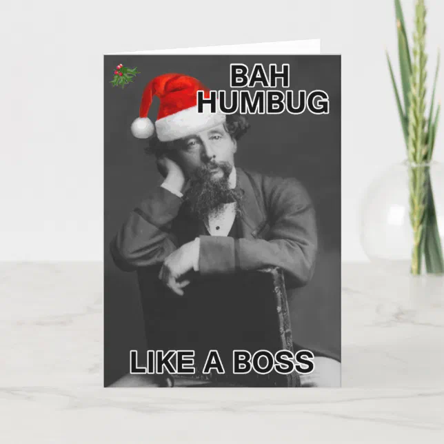 Bah Humbug Christmas Holiday Card | Zazzle