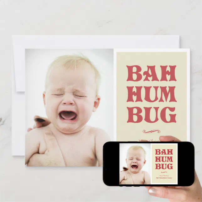 Bah Humbug Photo Cards | Zazzle