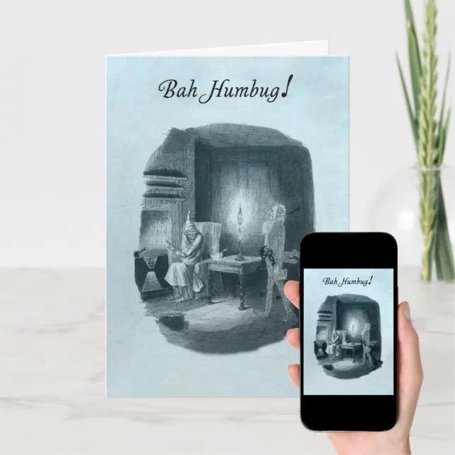 Bah Humbug Scrooge Christmas card. Holiday Card | Zazzle