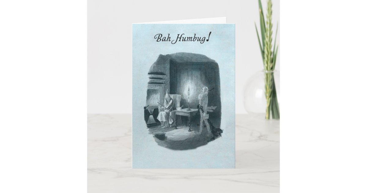 Bah Humbug Scrooge Christmas card. Holiday Card | Zazzle