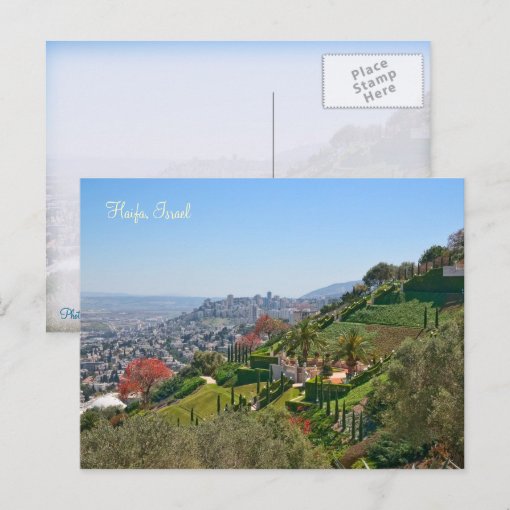Bahá'í Gardens of Haifa, Israel Postcard | Zazzle