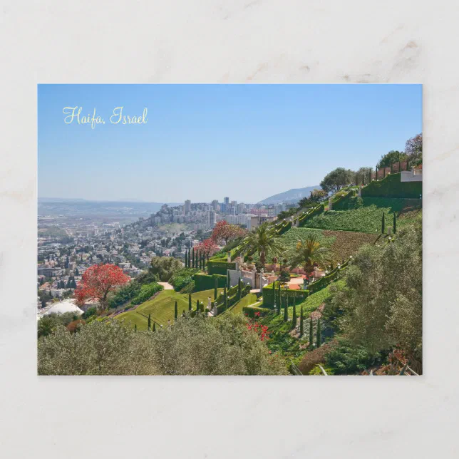 Bahá'í Gardens of Haifa, Israel Postcard | Zazzle