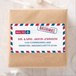 Bahamas Airmail Address Mailing Label | Zazzle