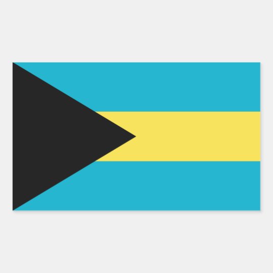 Bahamas/Bahamian Flag Rectangular Sticker | Zazzle.com