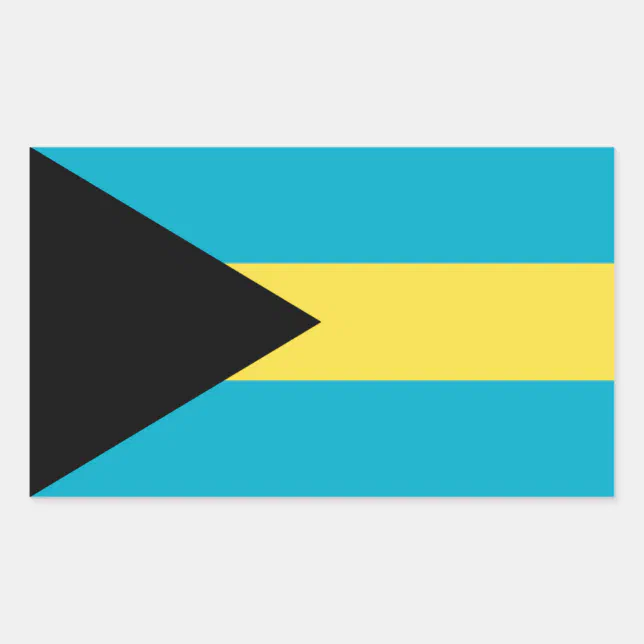 Bahamas/Bahamian Flag Rectangular Sticker | Zazzle