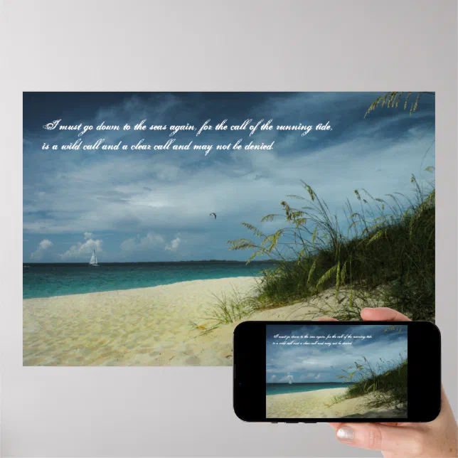 Bahamas Beach Seafarer's Poem Poster | Zazzle