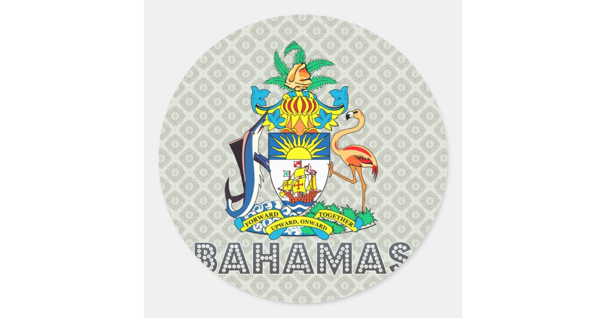 Bahamas Coat of Arms Classic Round Sticker | Zazzle